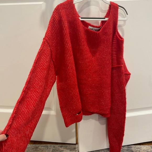 Wildfox | Sweaters | Red Cut Out Sweater Wildfox | Poshmark